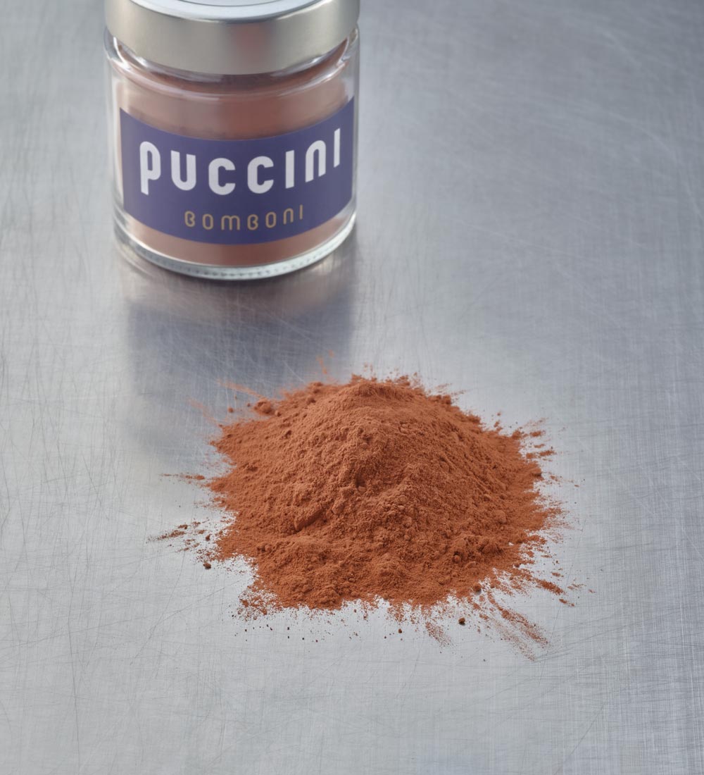 Red Cacao in design jar - Puccini Bomboni